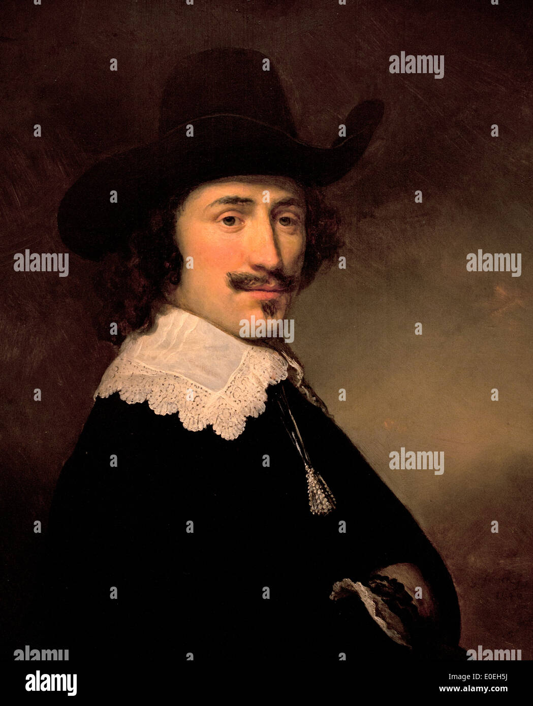 Portrait of a Man 1640 Govert Flinck 1615- 1660 Dutch Netherlands Stock ...