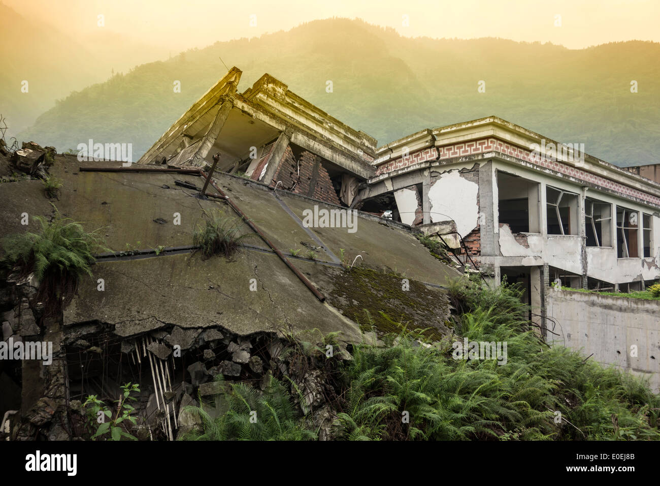 Damage Buildings from the great Sichuan earthquake or Wenchuan ...