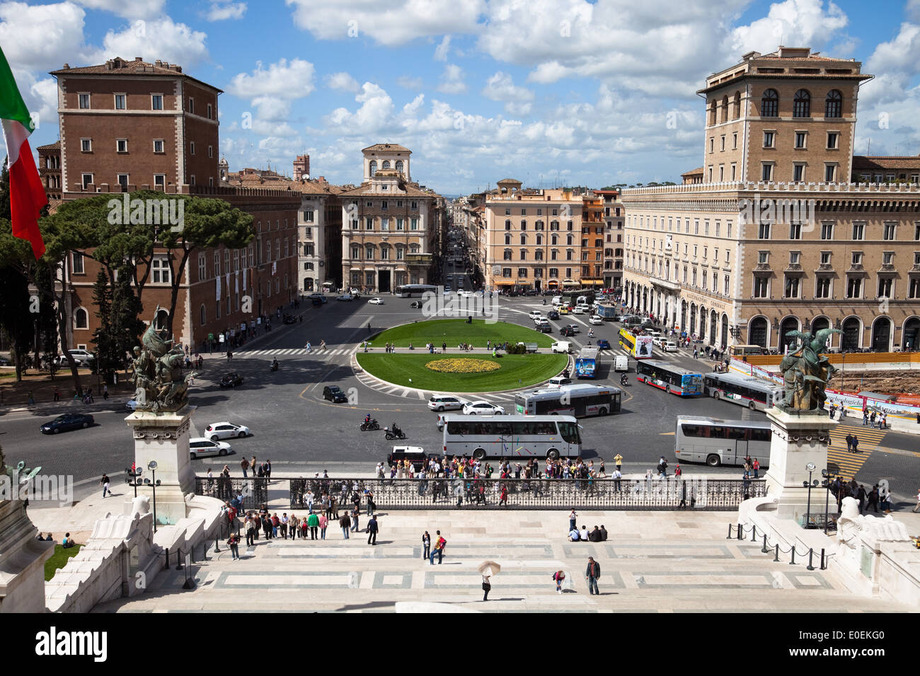 Piazza Venezia, Rom, Italien - Piazza Venezia, Rome, Italy Stock Photo ...