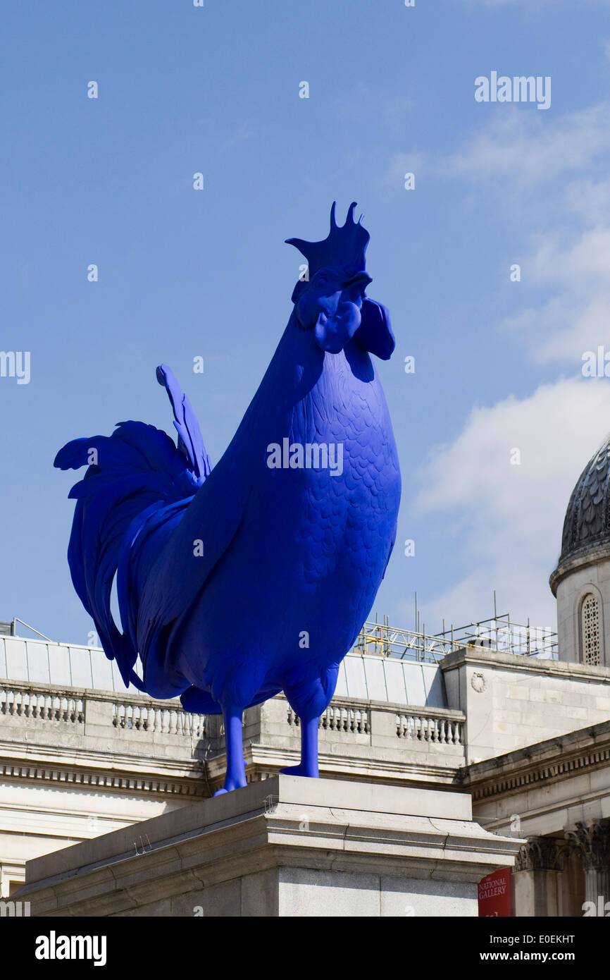 Hahn/Cock sculpture of a giant blue cockerel by the German artist ...