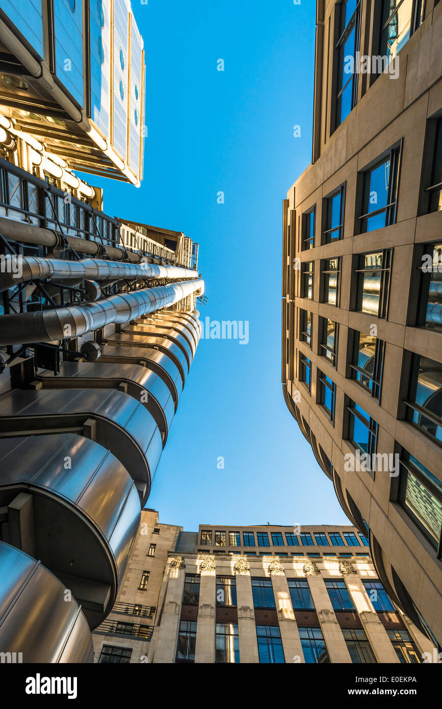 City skyscrapers wide angle vertical hi-res stock photography and ...