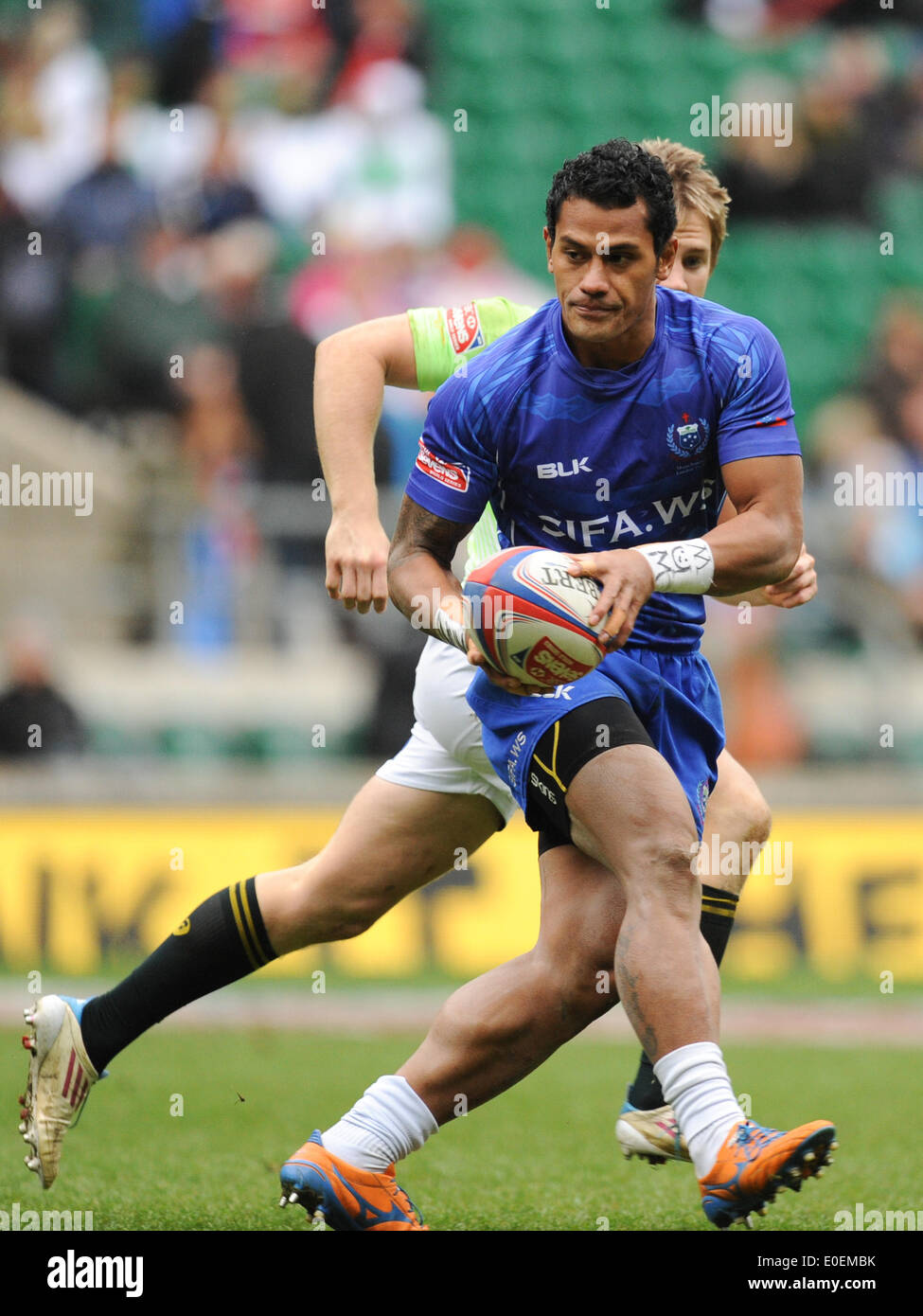 London, UK. 11 May 2014 Fale So’oialo of Samoa during the Plate semi ...