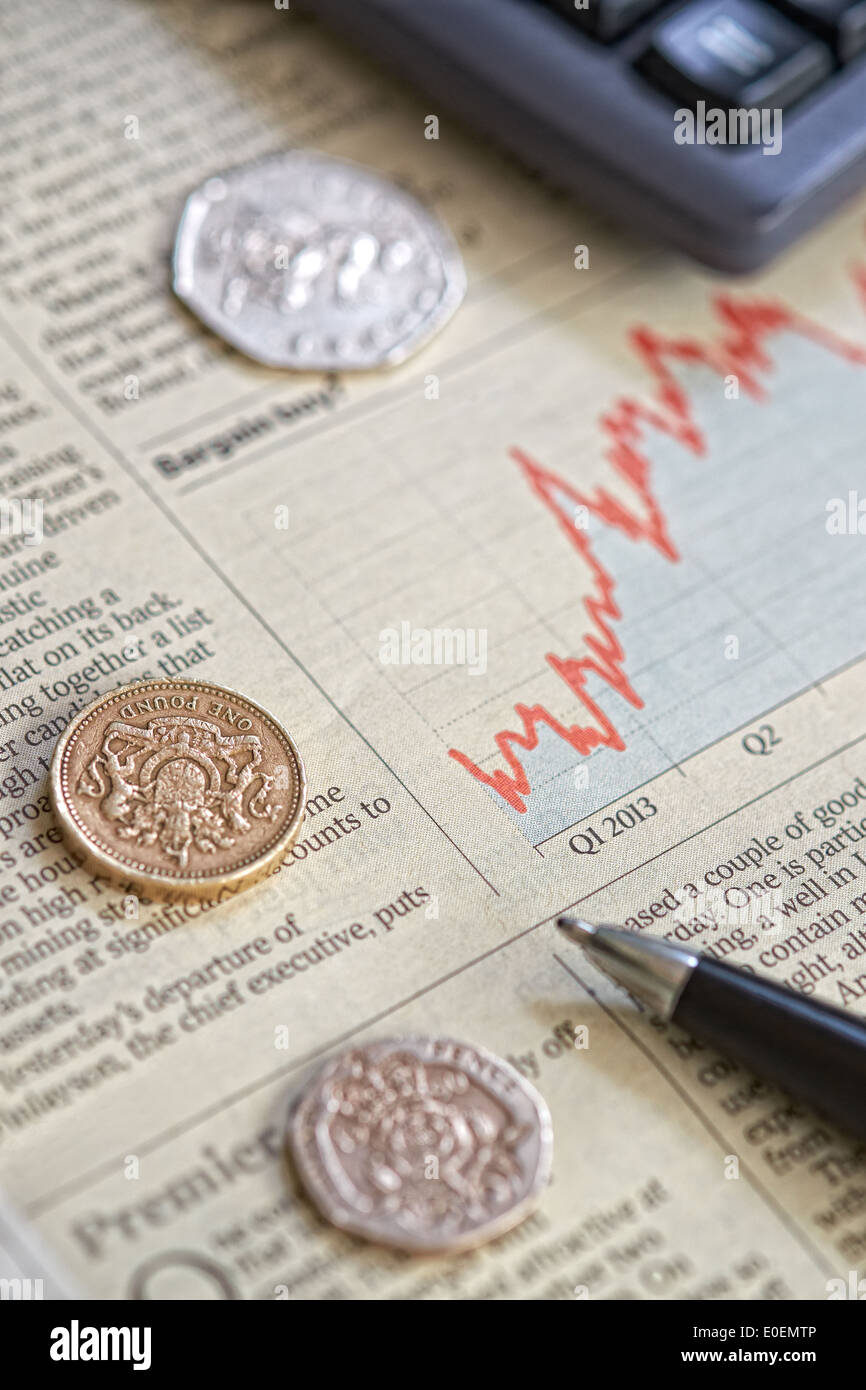 Graph chart newspaper hi-res stock photography and images - Alamy