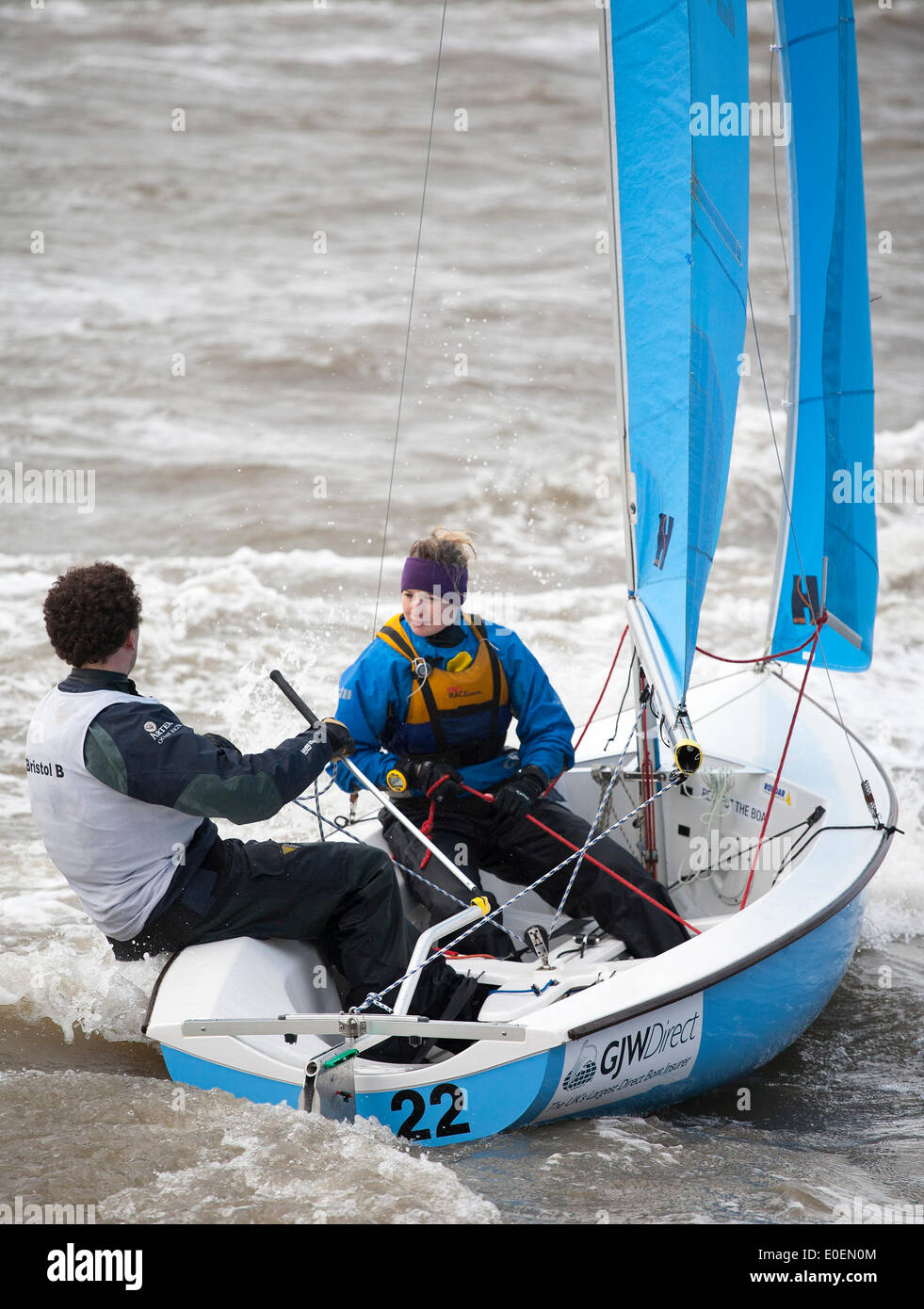 West Kirby, Liverpool, UK. 11 May 2014. British Open Team Racing ...