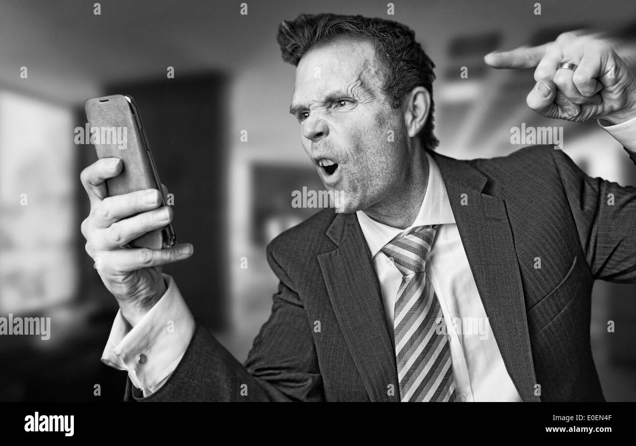 Aggressive phone Black and White Stock Photos & Images - Alamy