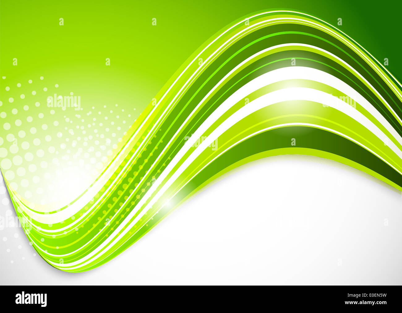 Abstract wavy background in green colour Stock Photo - Alamy