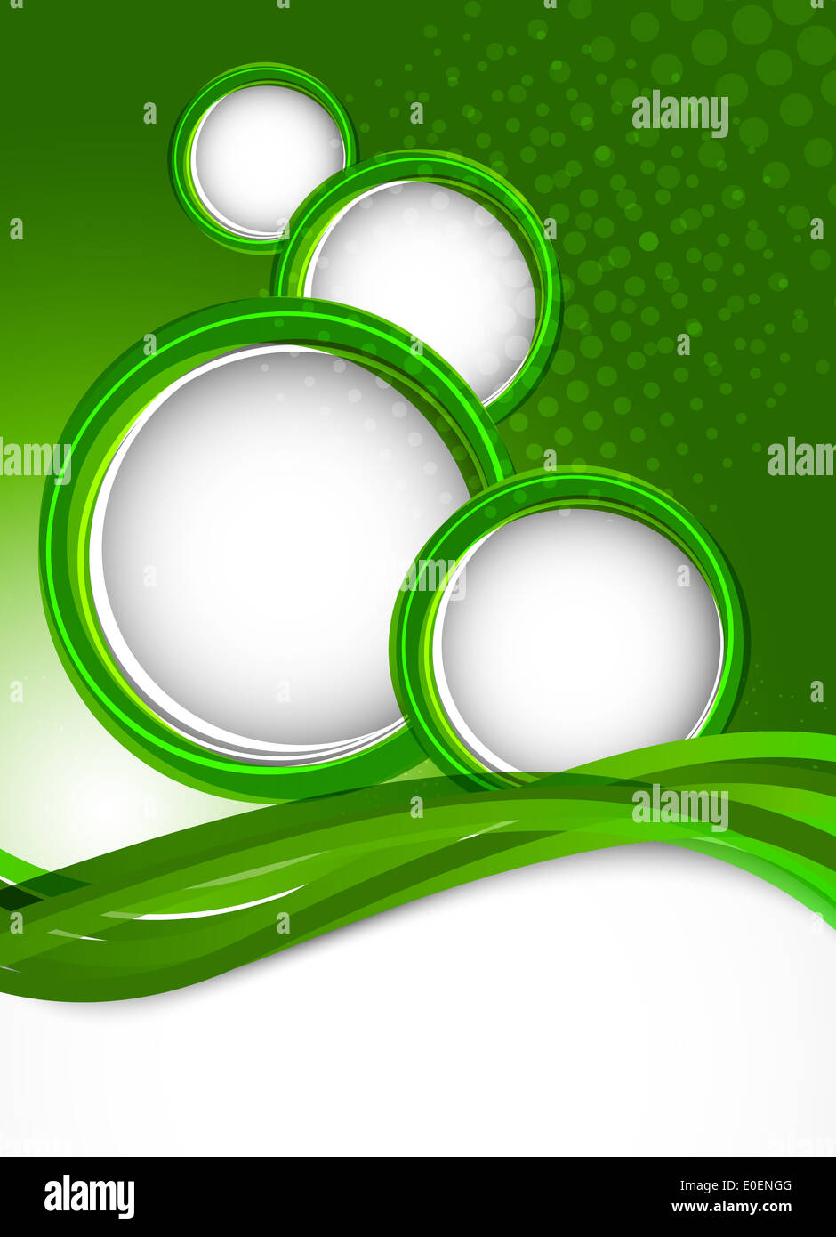 Abstract green background with circles Stock Photo - Alamy