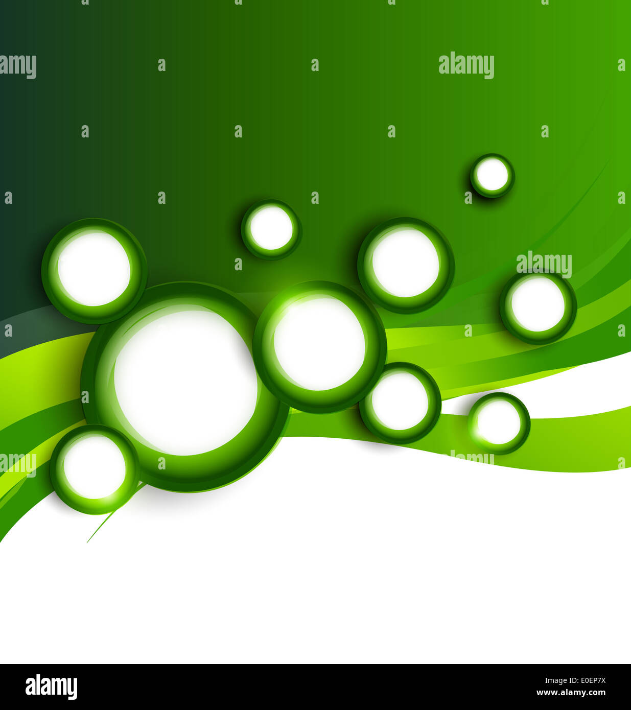 Green background with circles Stock Photo - Alamy