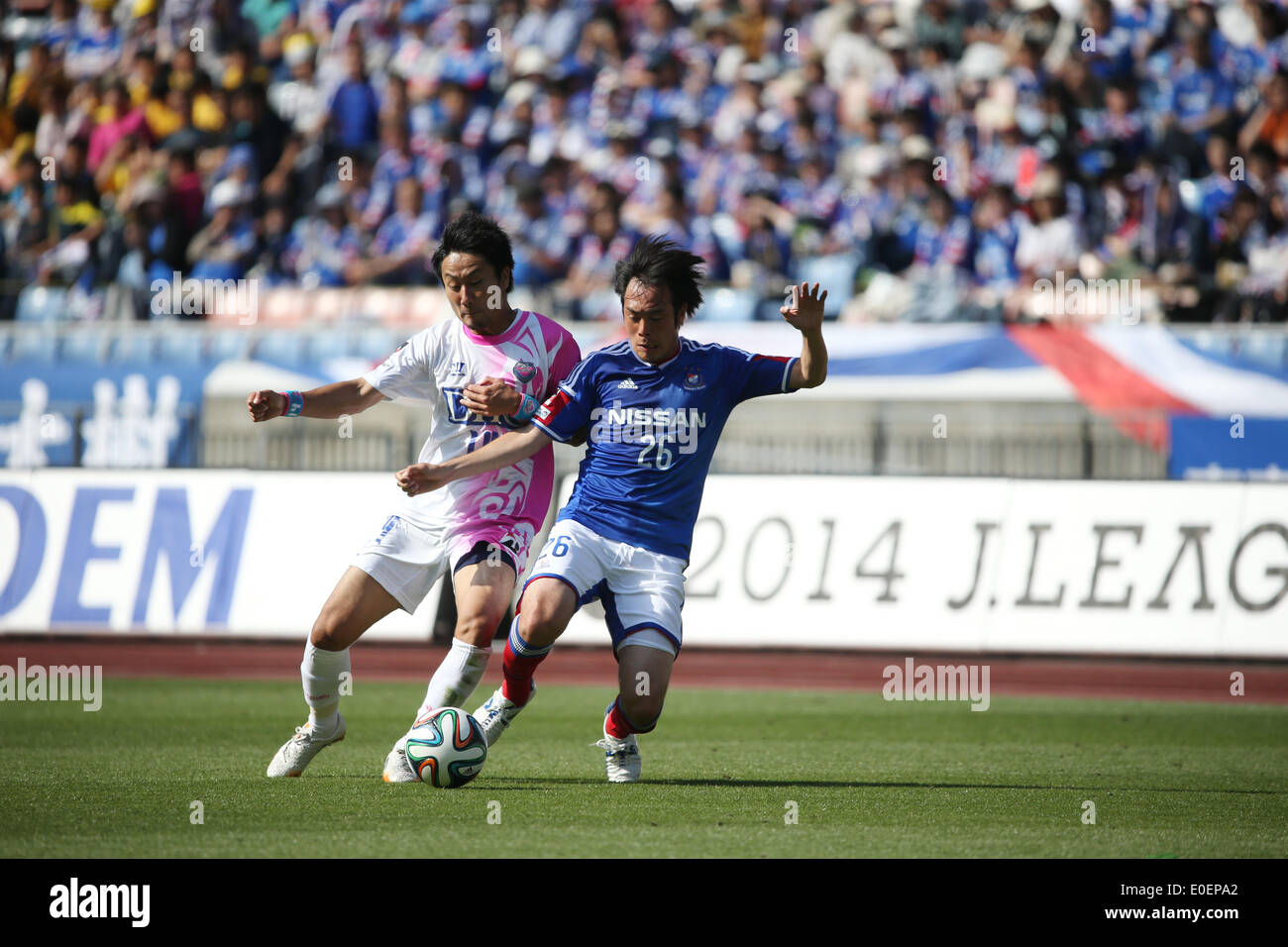 (L to R) Naoyuki Fujita (Sagan), Yuta Mikoado (F Marinos), MAY10, 2014 ...