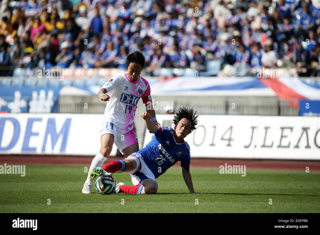 (L to R) Naoyuki Fujita (Sagan), Yuta Mikoado (F Marinos), MAY10, 2014 ...