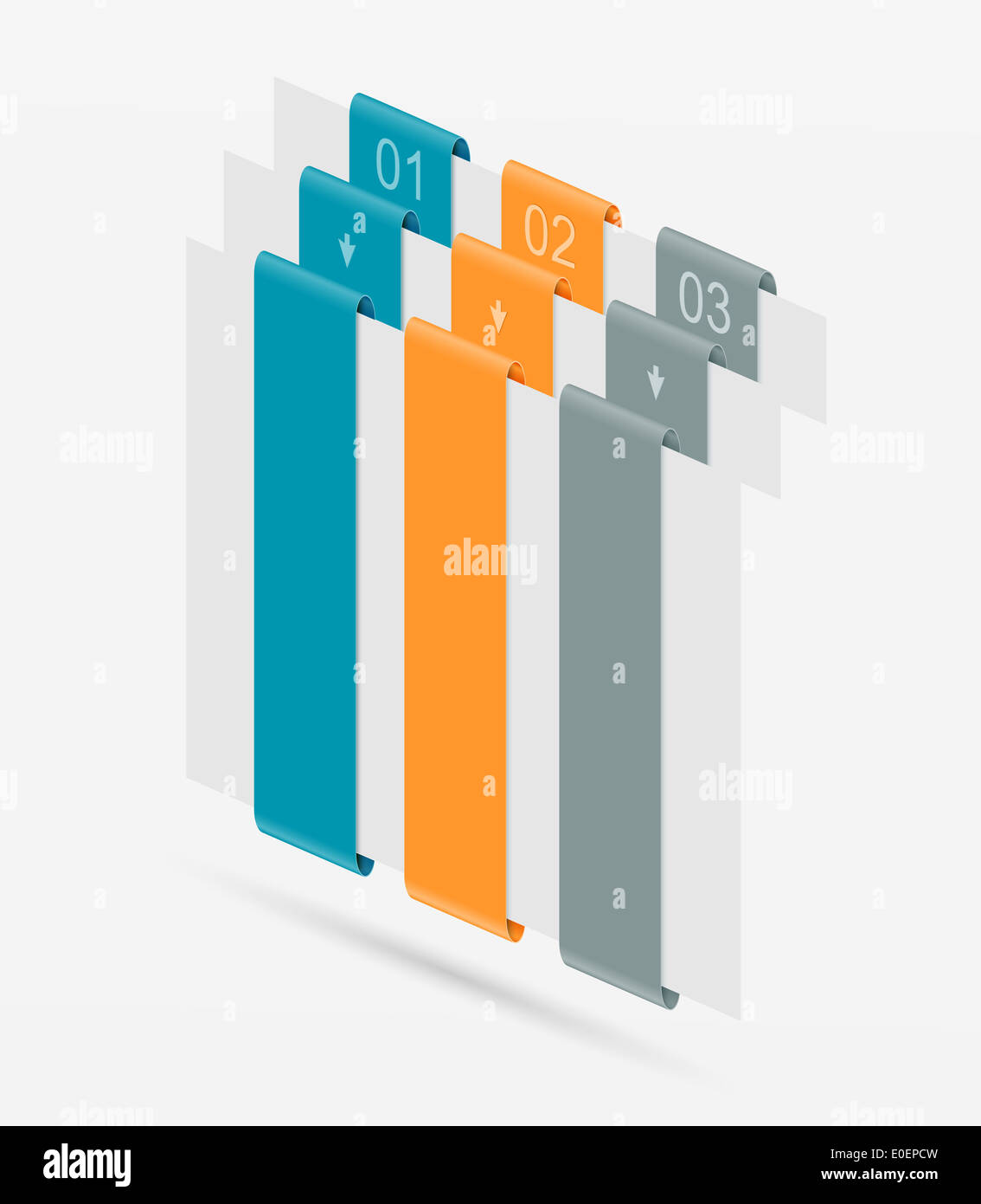 Set of numbered banners Stock Photo - Alamy