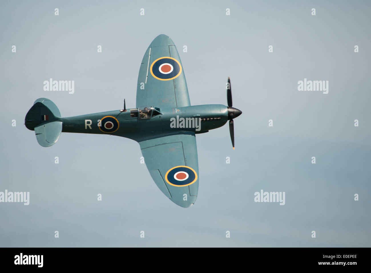 Vintage World War Two, British Supermarine Spitfire PR XIX in flight ...