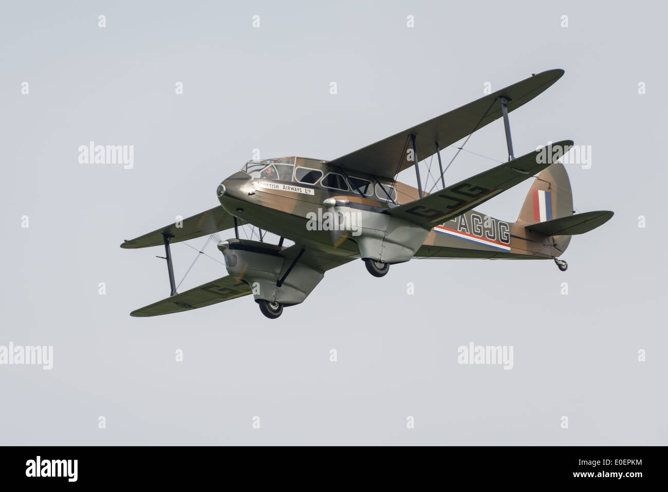 De Havilland Dragon Rapide, 1930's vintage passenger Biplane, British ...