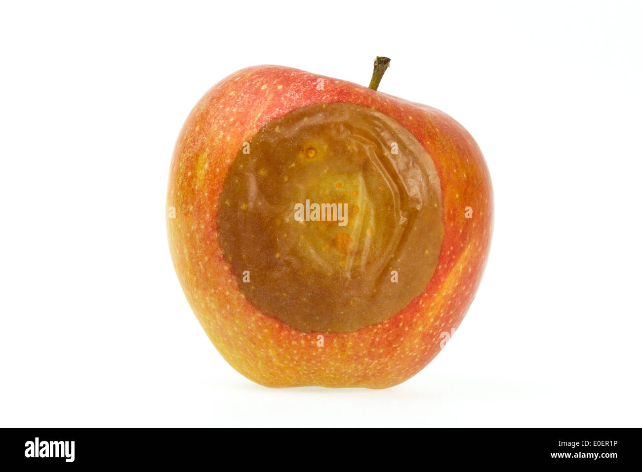One bad red apple isolated on white background Stock Photo - Alamy