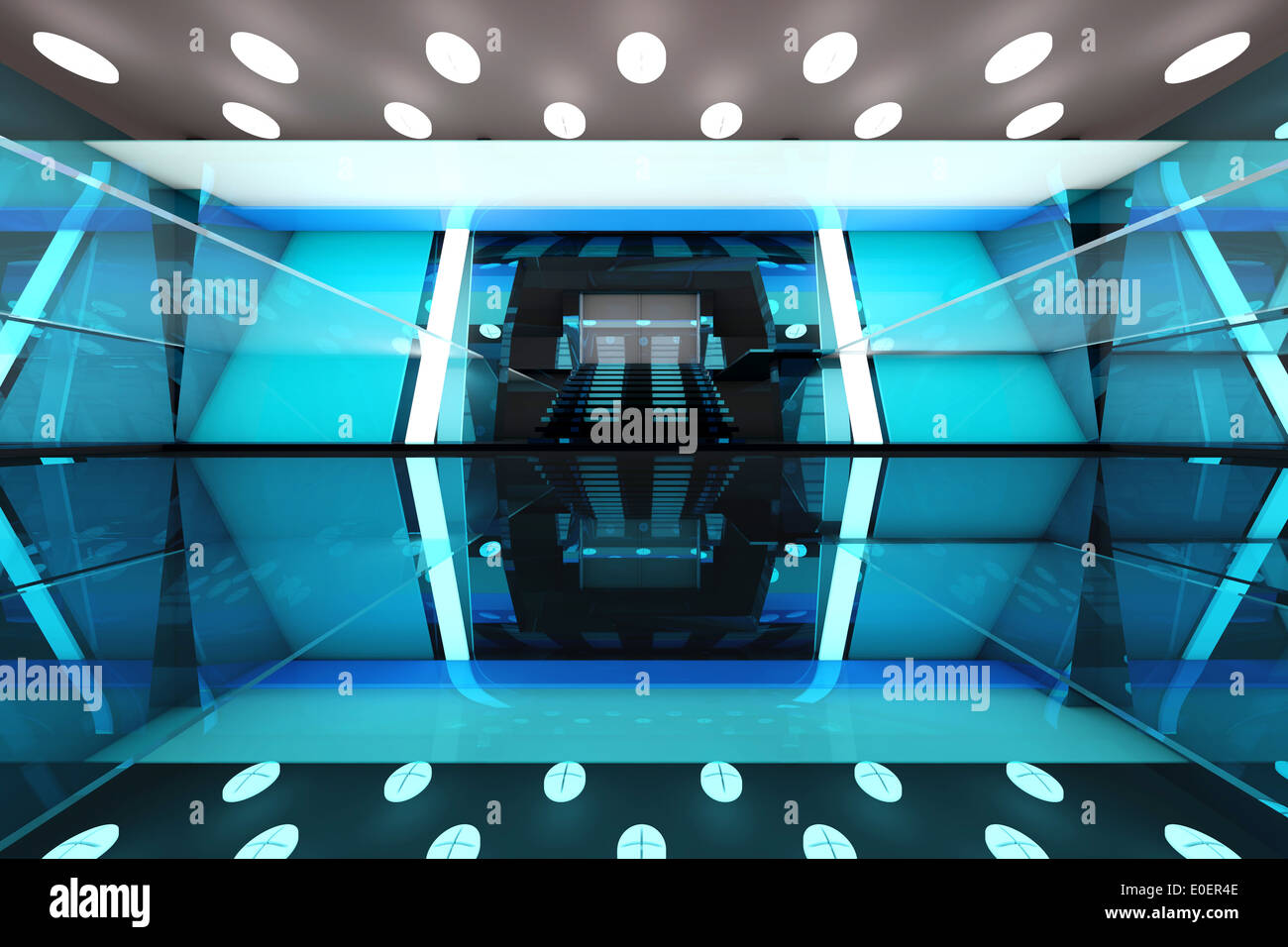 A futuristic entrance hall to a corporate building Stock Photo - Alamy