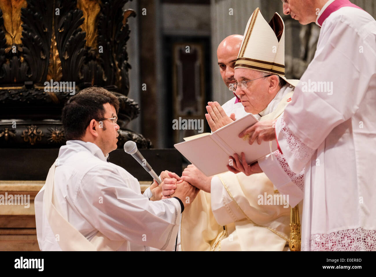 Vatican City Pope Francis - the ordination of 13 new priests in St ...