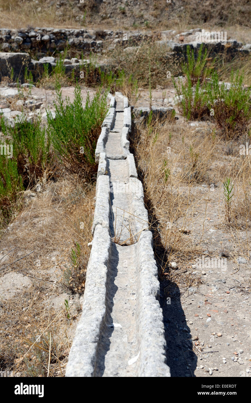 Water channel at Katsivelos archaeological site Ancient Eleutherna ...