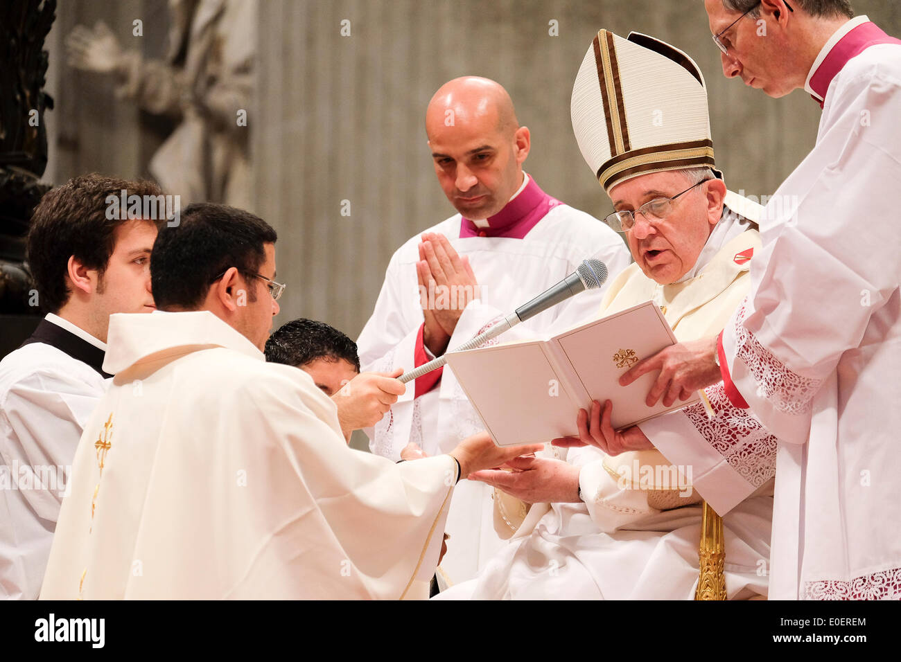 Vatican City Pope Francis - the ordination of 13 new priests in St ...