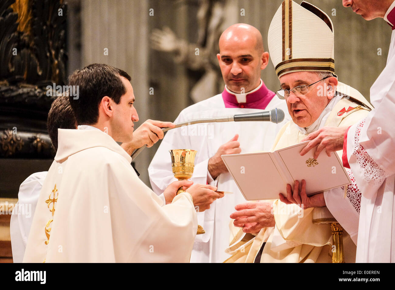 Vatican City Pope Francis - the ordination of 13 new priests in St ...