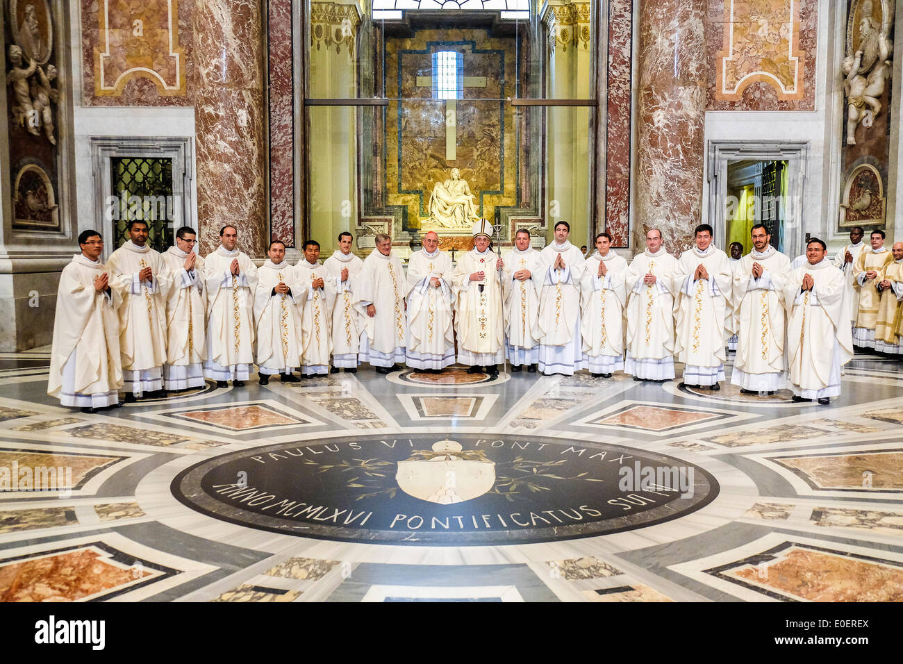 Vatican City Pope Francis - the ordination of 13 new priests in St ...