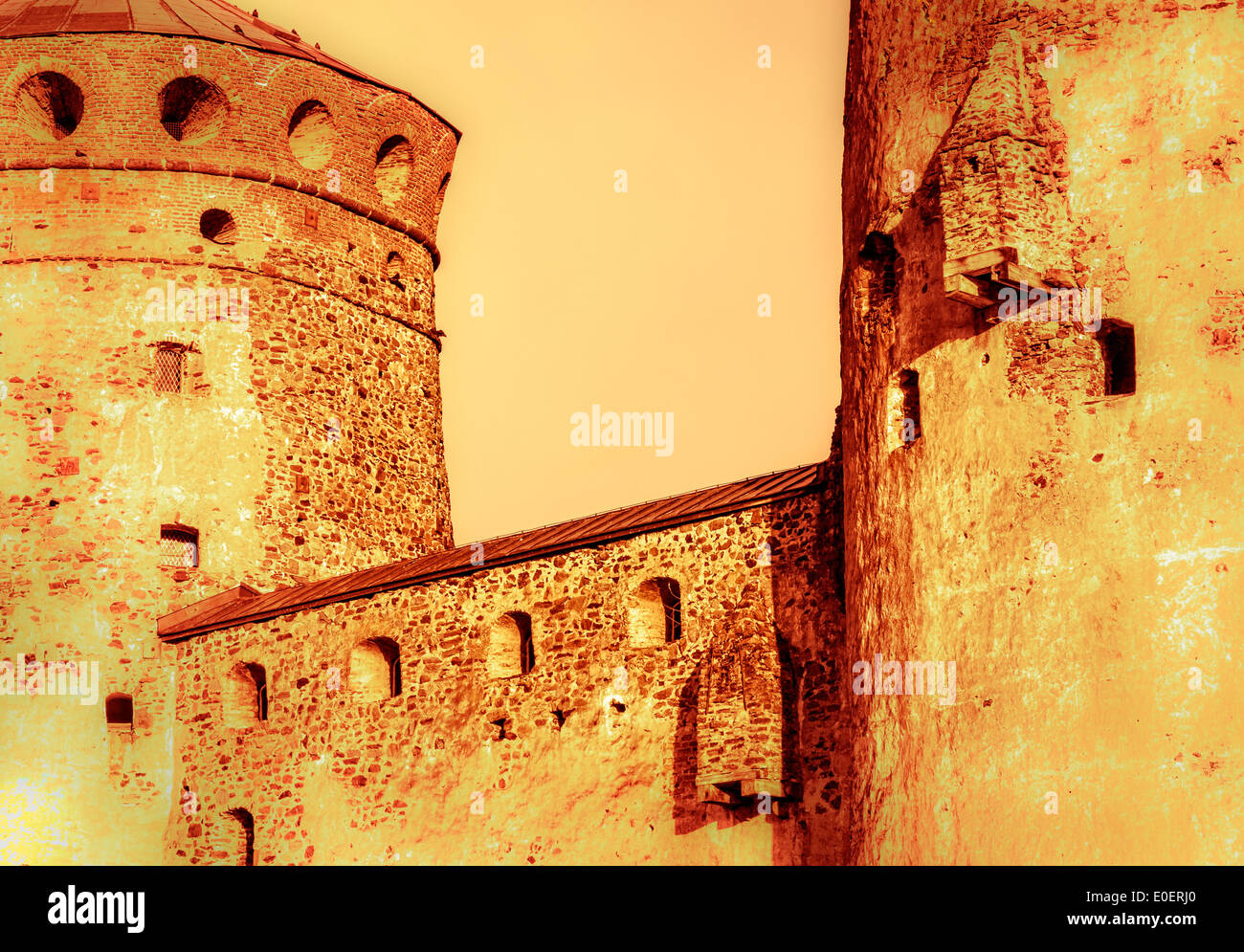 Stone castle walls Stock Photo - Alamy