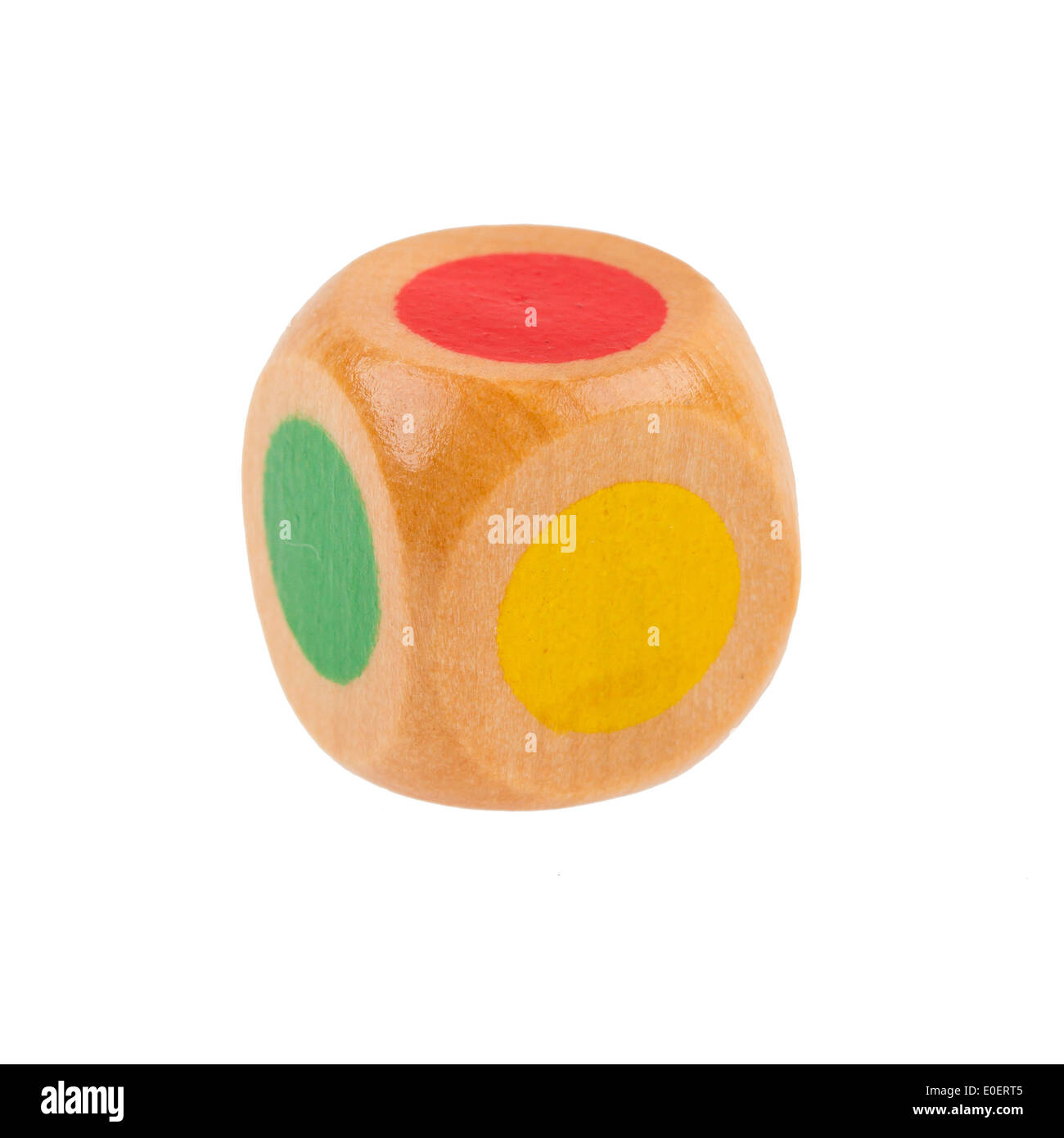 Die with different colors on each side, isolated on white Stock Photo ...