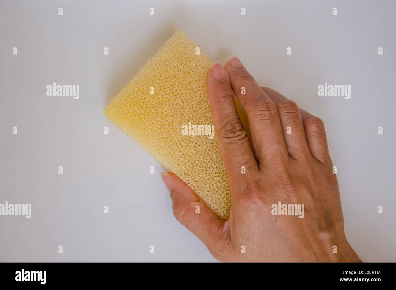 hand for clean with sponge Stock Photo - Alamy