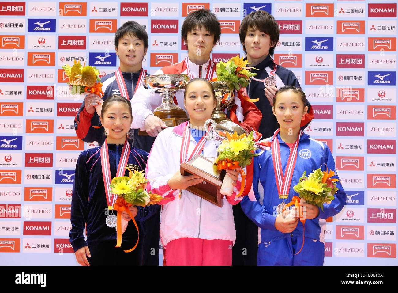 1st Yoyogi Gymnasium, Tokyo, Japan. 11th May, 2014. (Top row - L to R ...