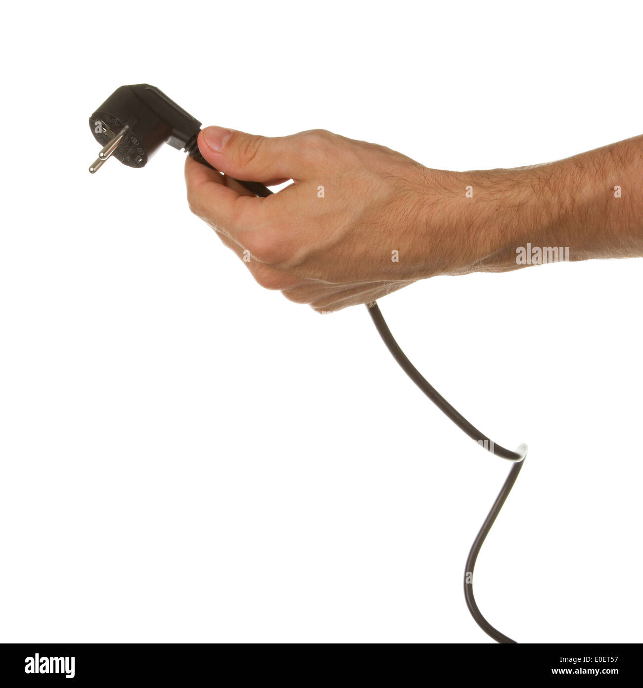 Holding plug electric Cut Out Stock Images & Pictures - Alamy