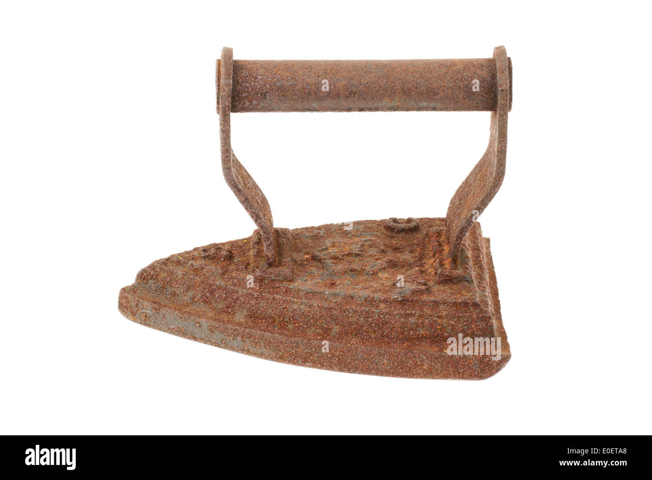 Old iron isolated on a white background Stock Photo - Alamy