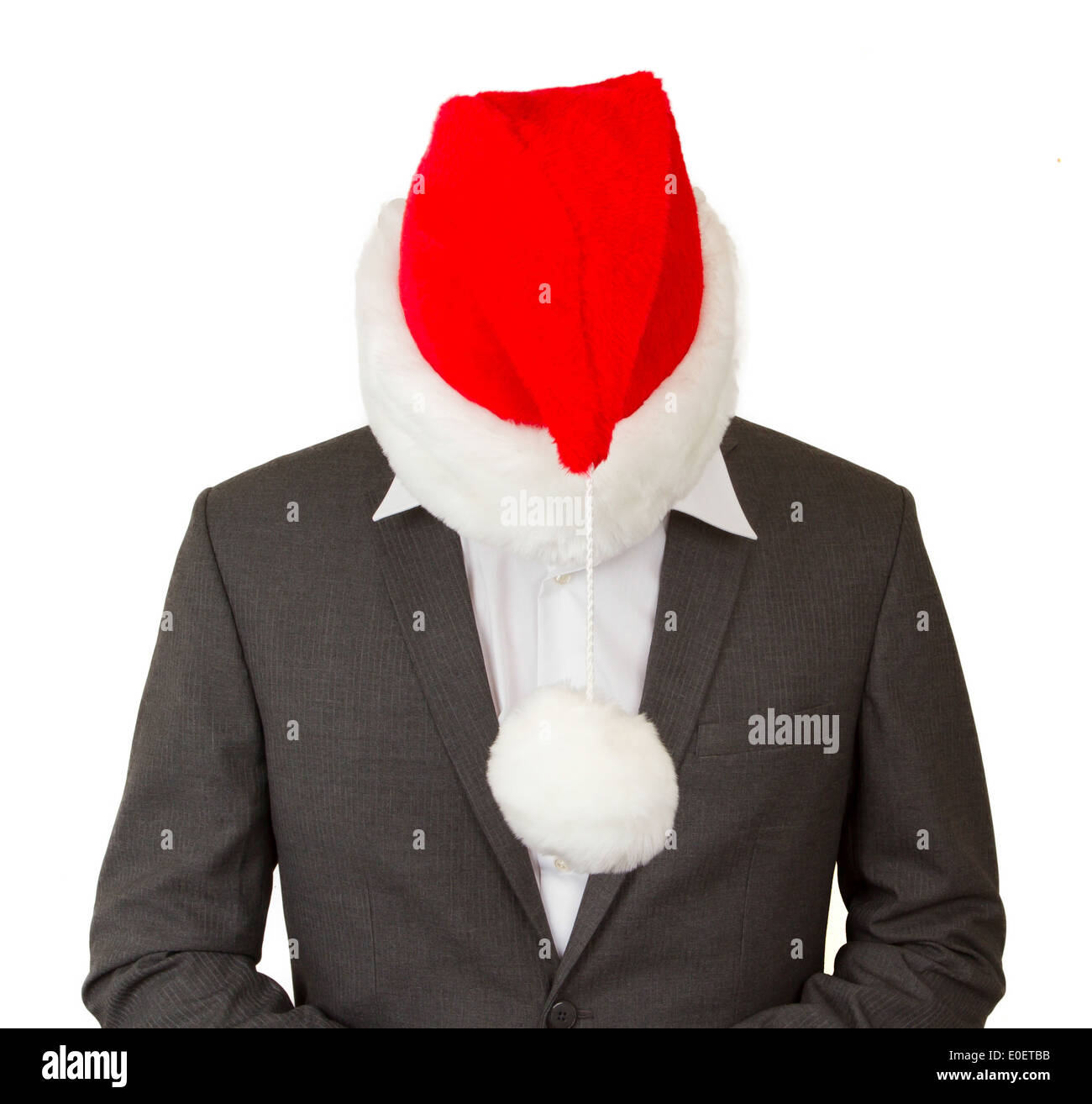 Business man with a santa hat isolated Stock Photo - Alamy