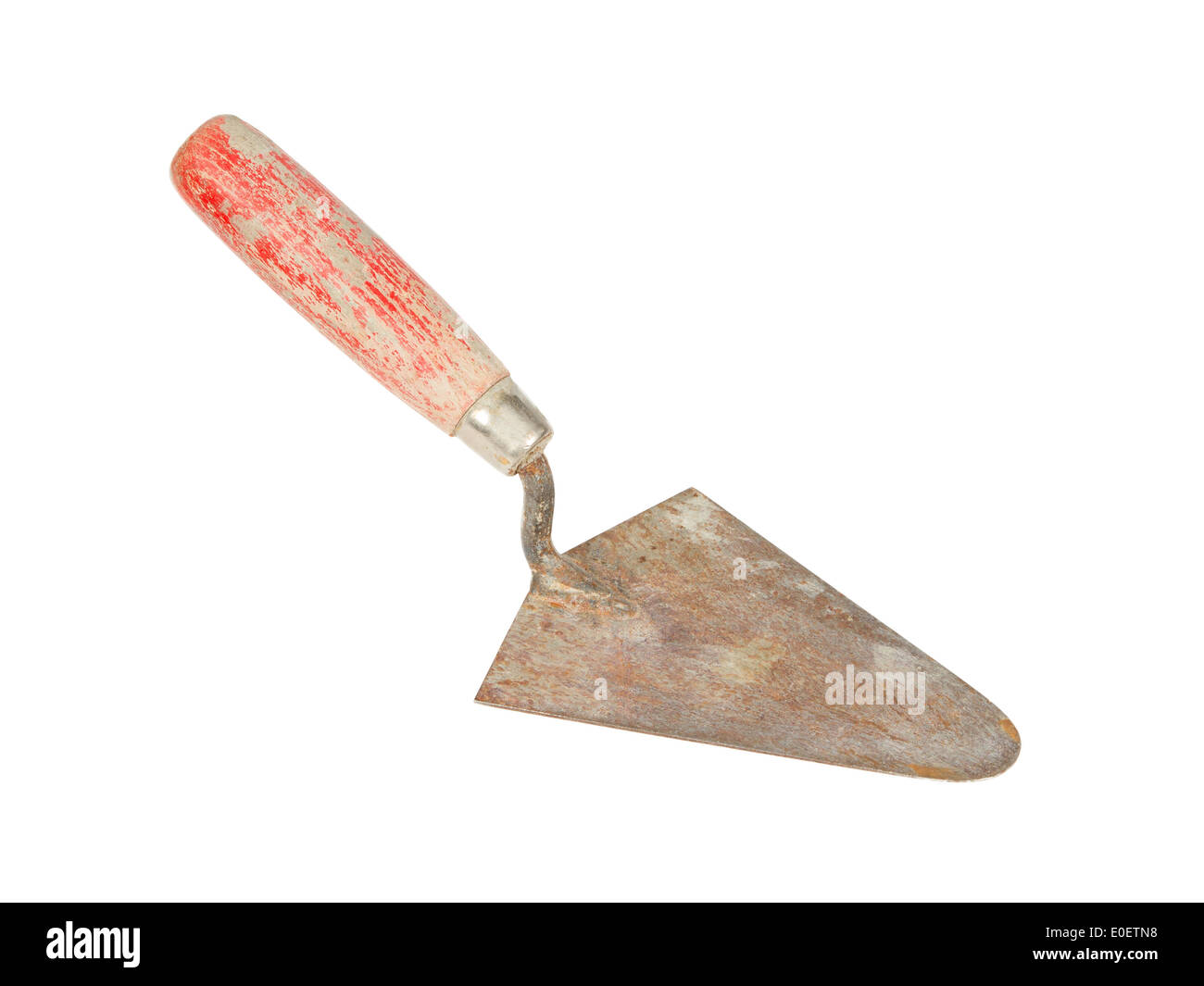 Used trowel, isolated on a white background Stock Photo - Alamy