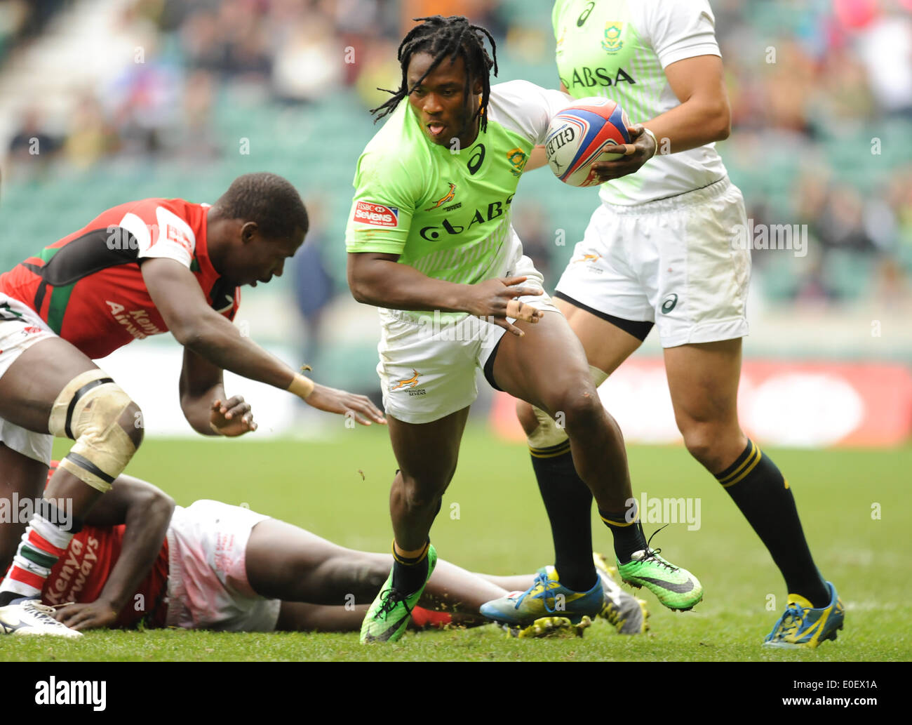 London, UK. 11th May, 2014. Seabelo Senatla of South Africa during the ...