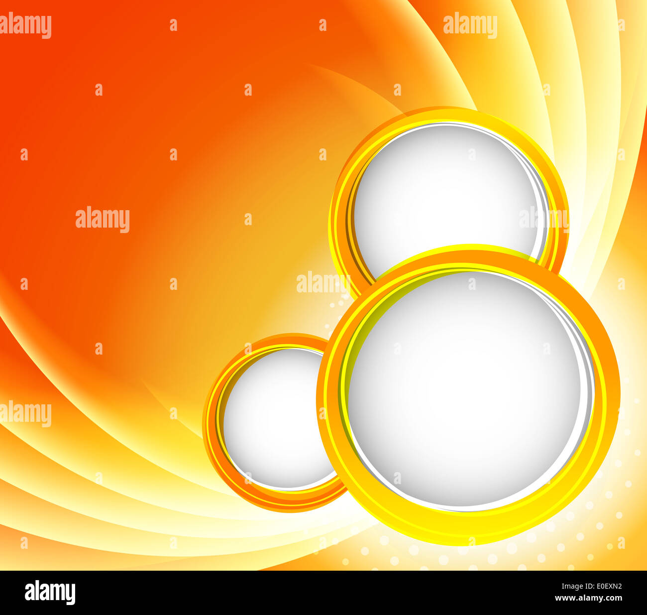 Orange background with circles. Abstract illustration Stock Photo - Alamy