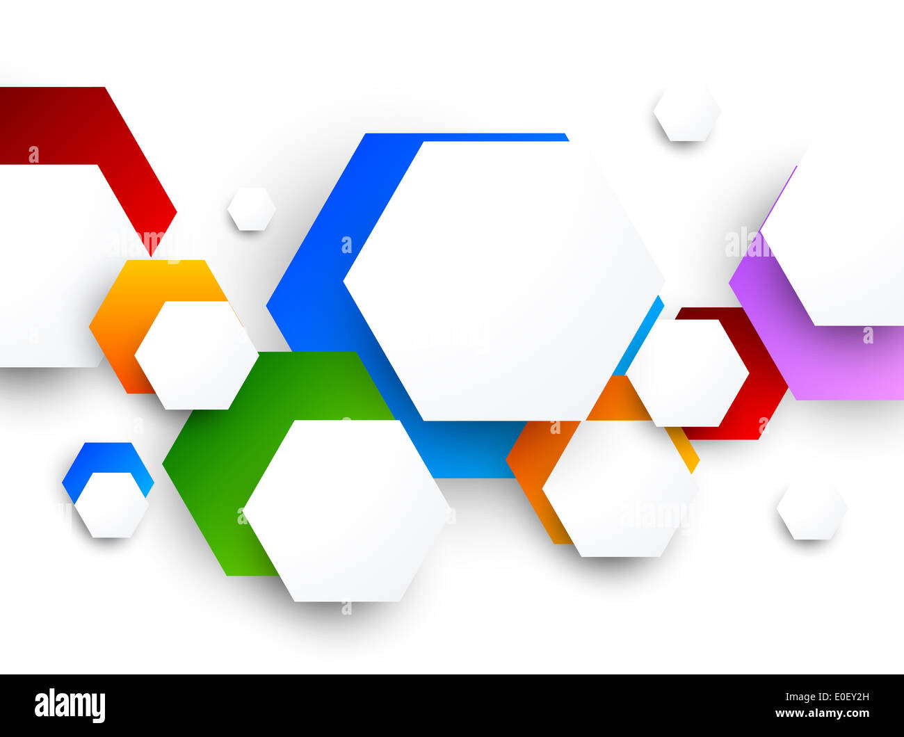 Colorful design with hexagons. Abstract illustration Stock Photo - Alamy