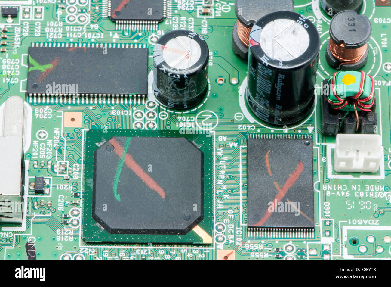 electrical circuit in the electric plate welded Stock Photo - Alamy