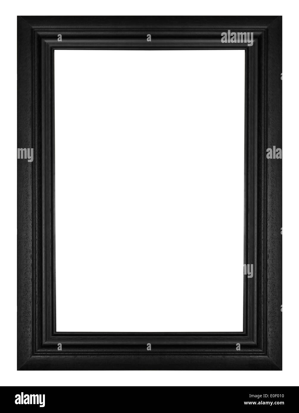 Picture frame black wood frame in white background Stock Photo - Alamy