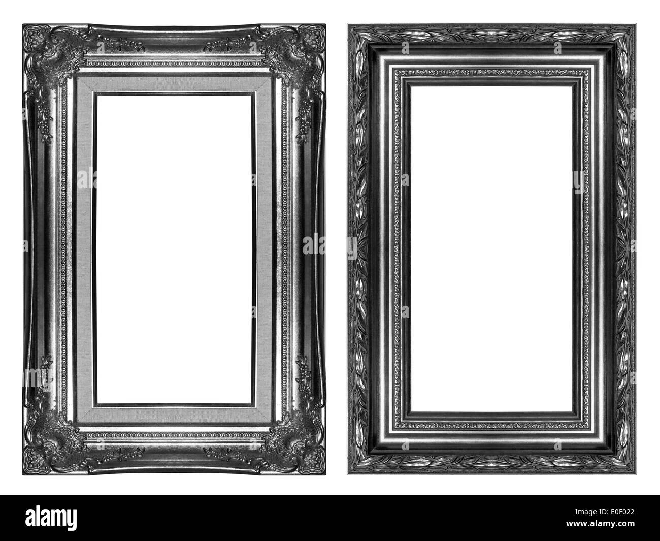 Picture frame black wood frame in white background Stock Photo - Alamy