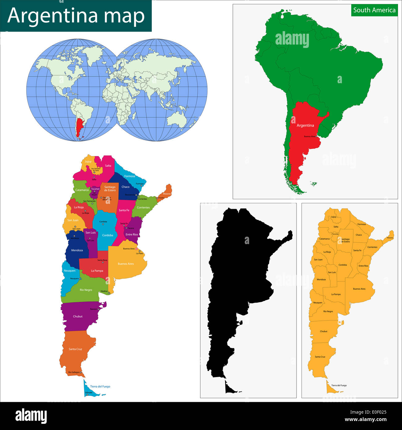 Argentina map hi-res stock photography and images - Alamy