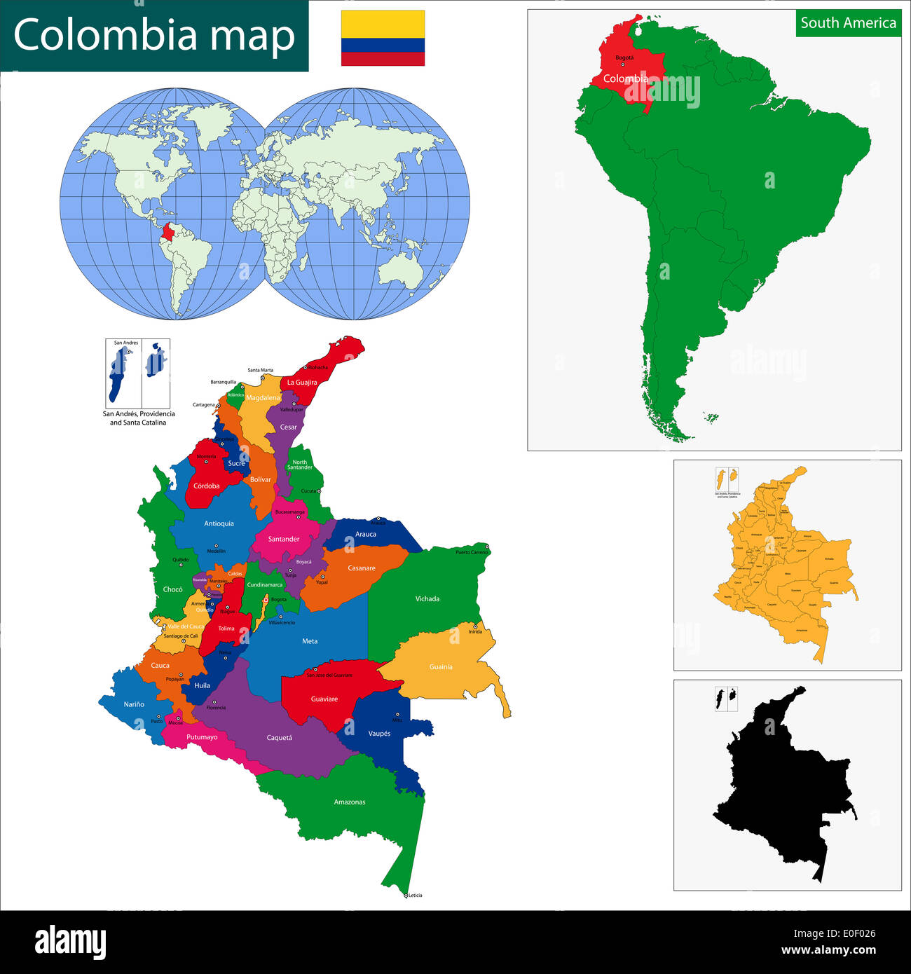 Colombia boundary hi-res stock photography and images - Alamy