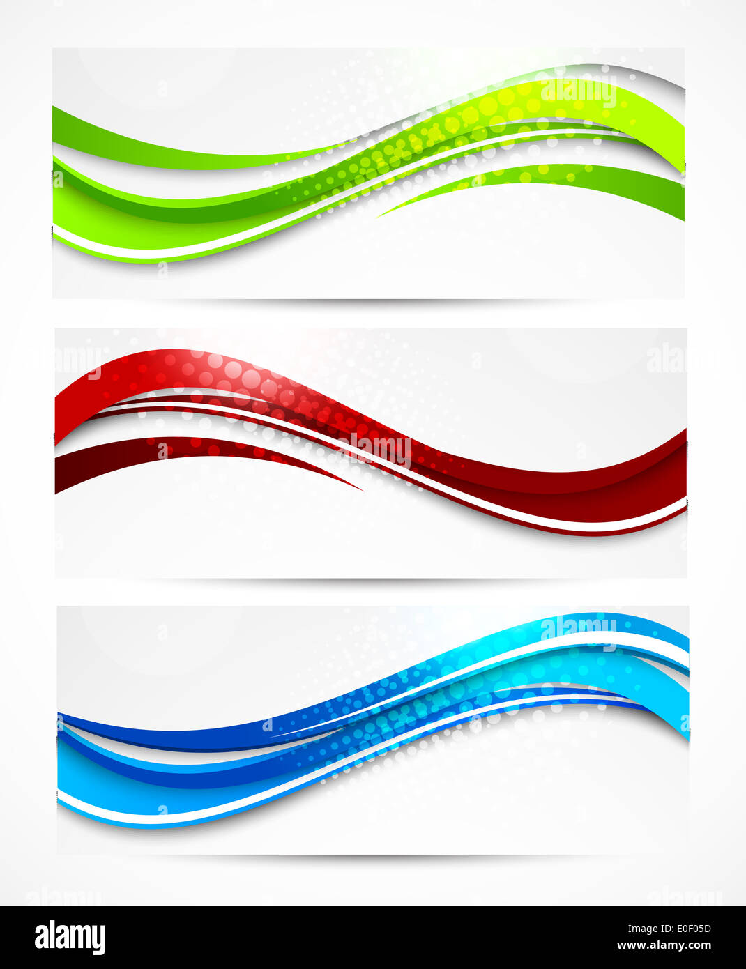 Set of wavy banners. Abstract illustration Stock Photo - Alamy