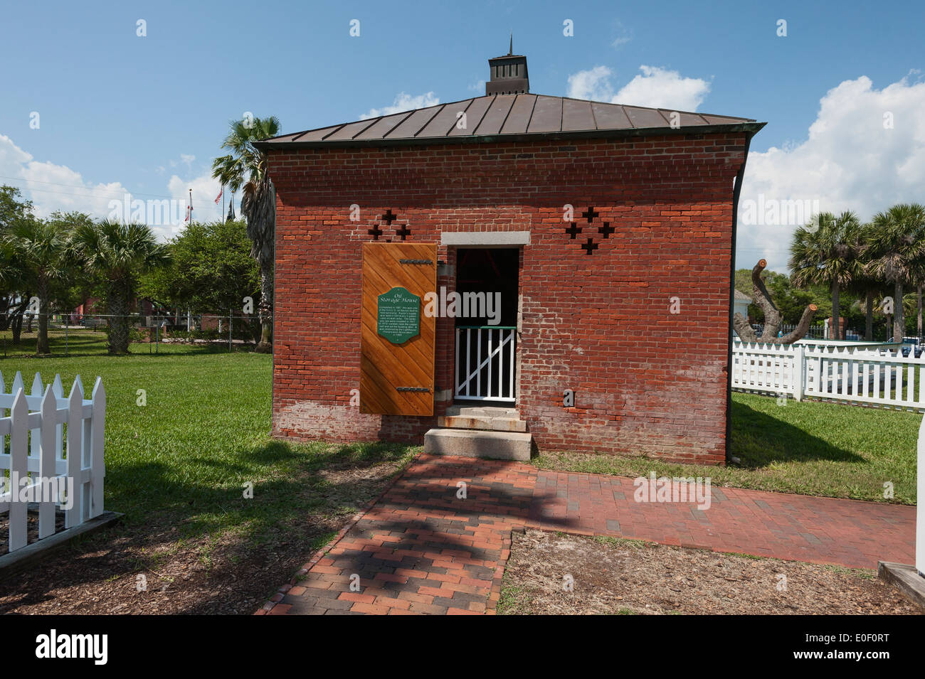 Ponce Inlet Lighthouse Historic Oil Storage Building Stock Photo - Alamy