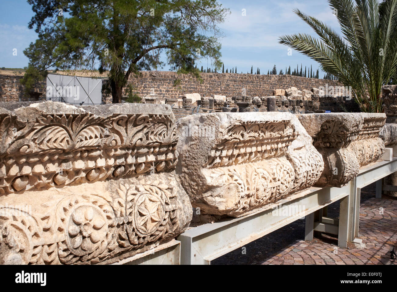 Ruins at Capernaum, Israel, Holy Land Stock Photo - Alamy