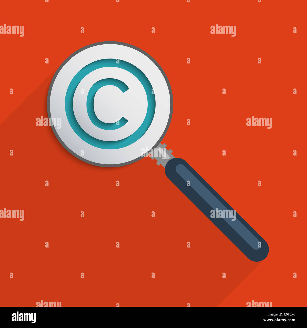 Concept for protection of intellectual property and copyright. Flat ...
