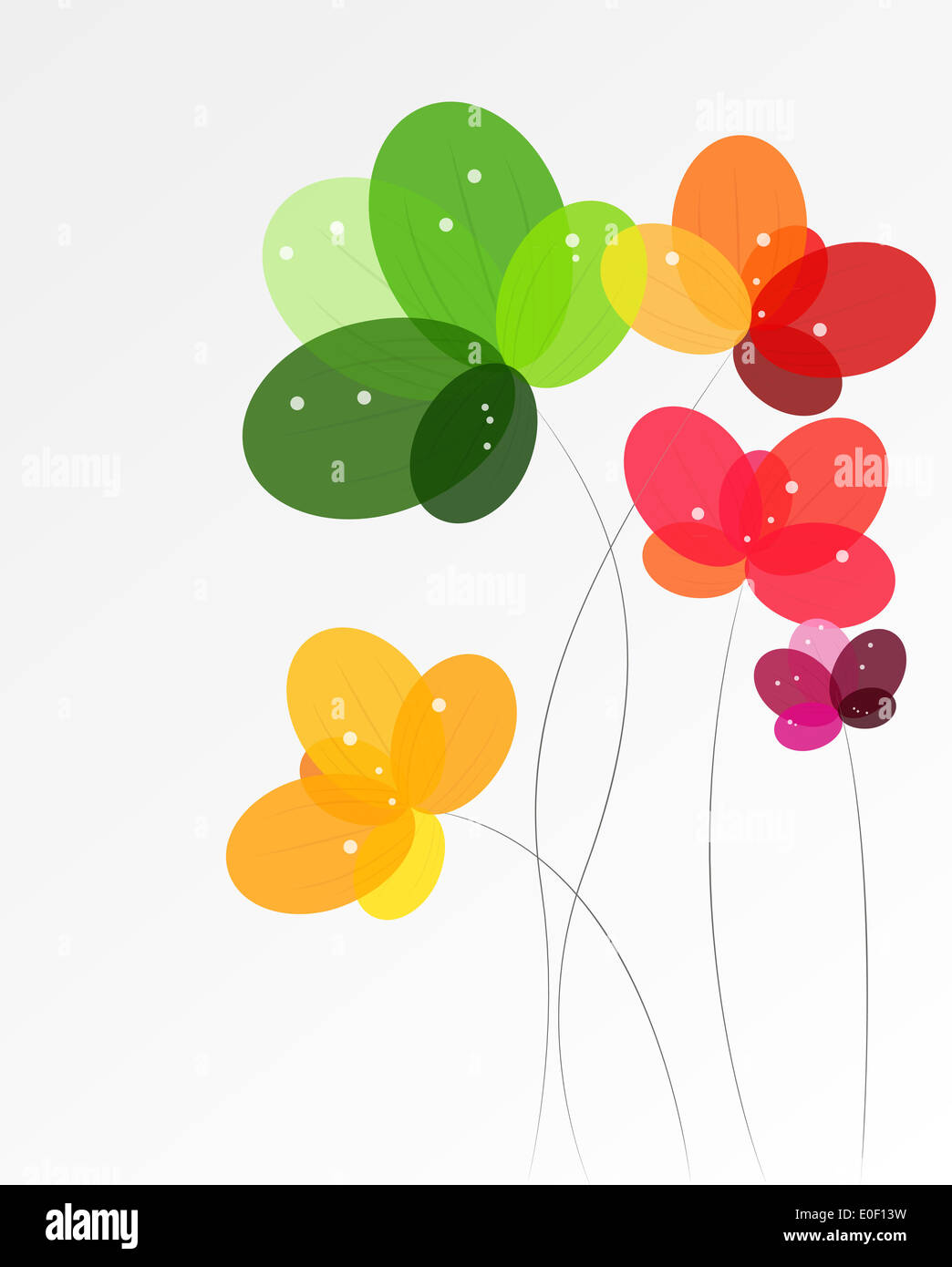 Abstract background with Flowers. Vector Illustration Stock Photo - Alamy