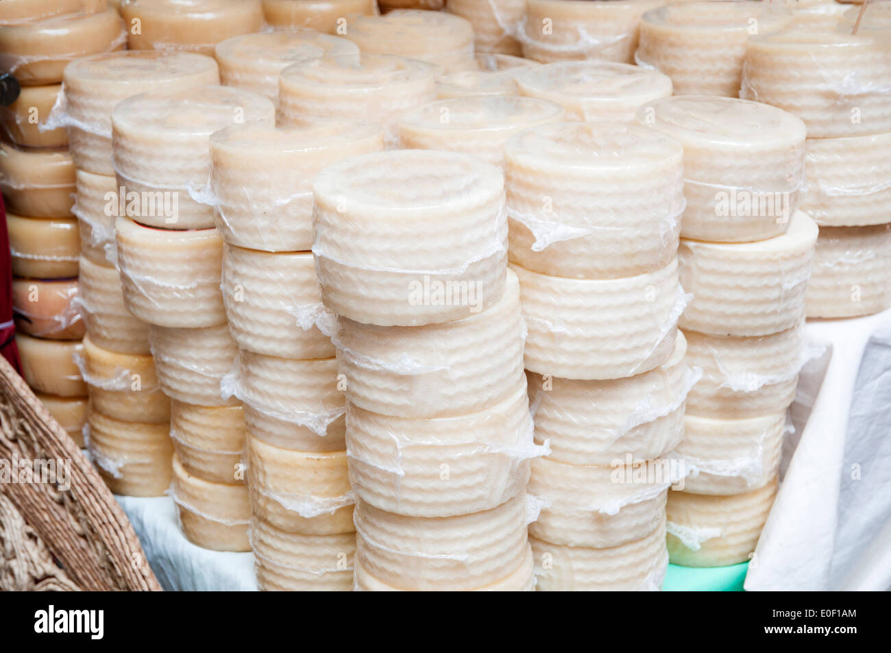 cheese exhibition where you can try several varieties Stock Photo - Alamy