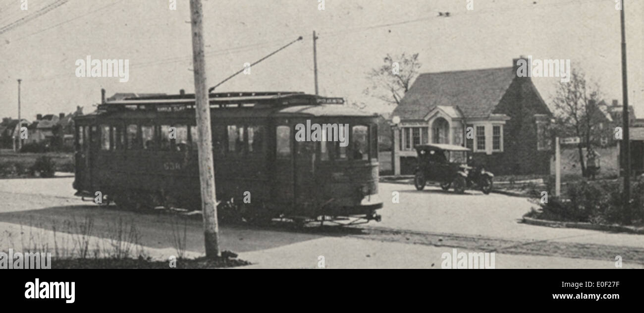 Trolley Line Terminus at Miller Park in 1921 Stock Photo - Alamy