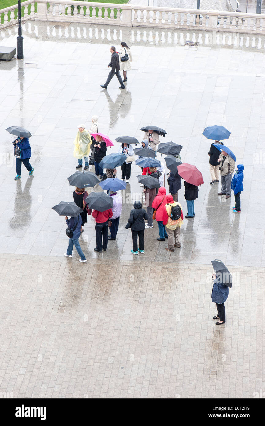 Street in the rain, Warsaw, Poland Stock Photo - Alamy