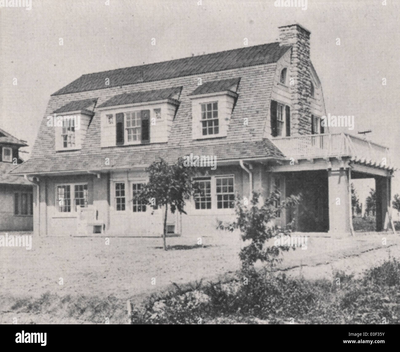A 1918 photograph of a newly constructed house at 1804 Roxbury Road ...