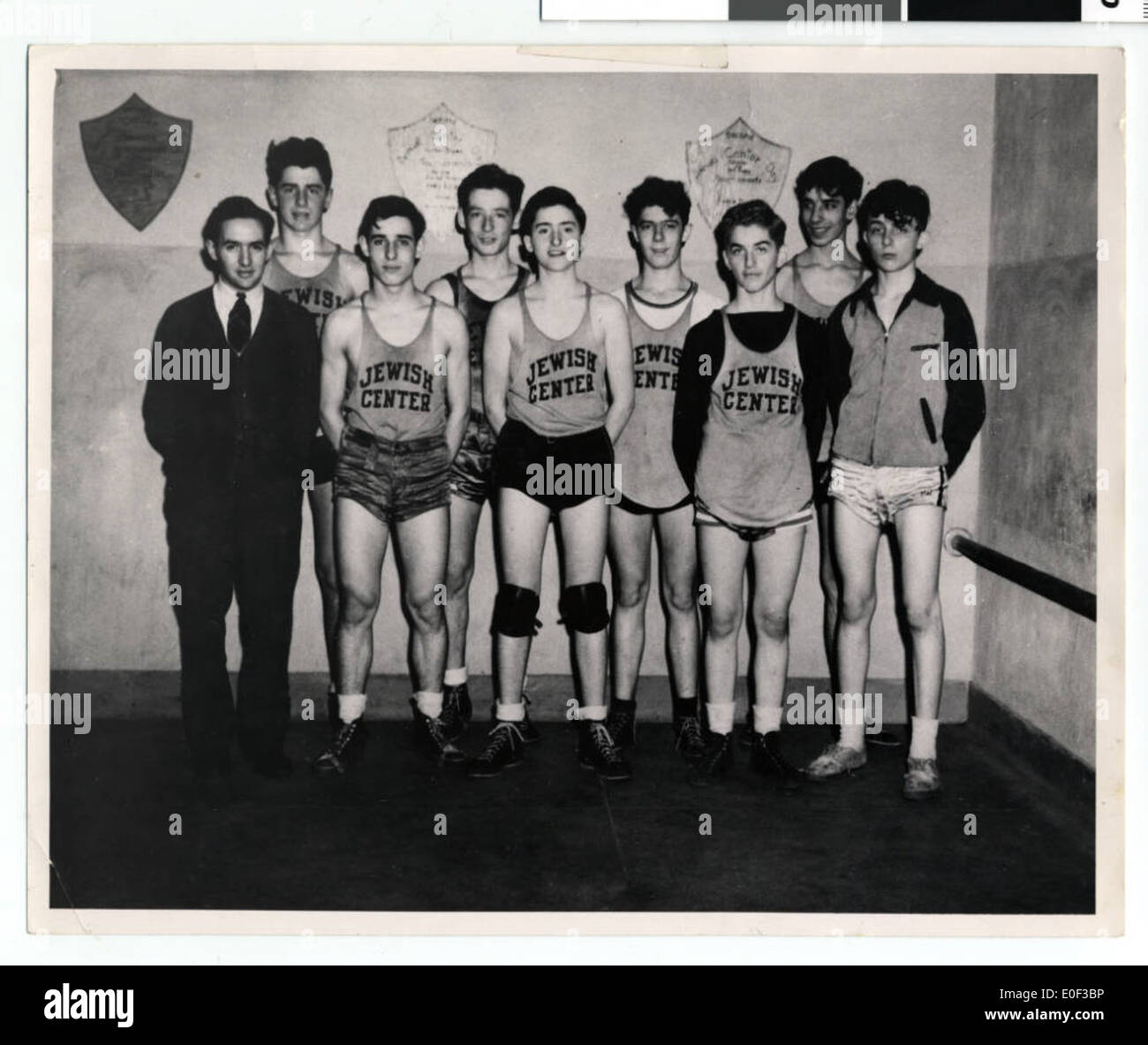 Emanuel Cohen Center’s championship basketball team, photographed in ...